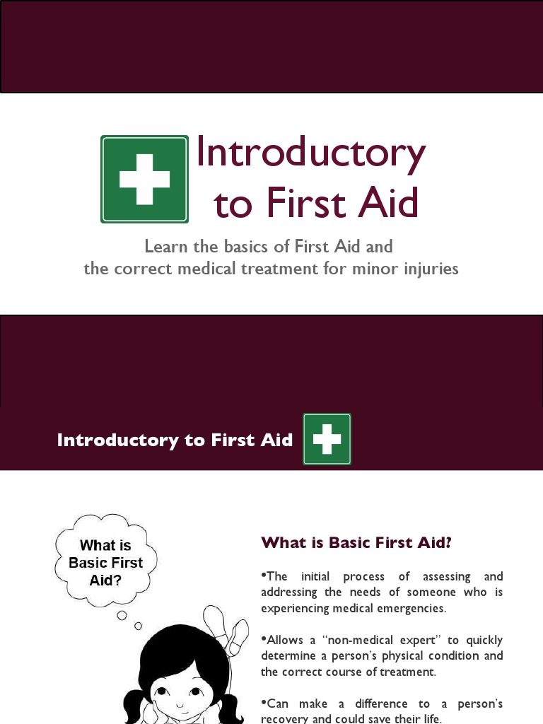 Introductory To First Aid: Learn The Basics of First Aid and The ...