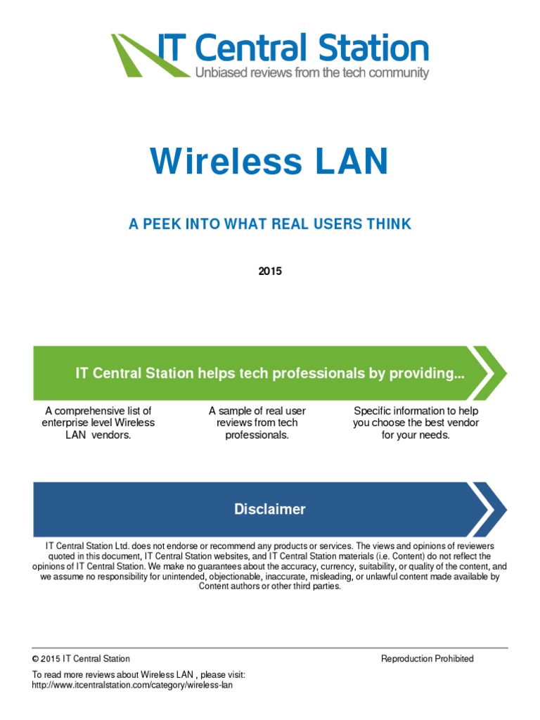 Wireless LAN Report From IT Central Station 2015-10-12G43 | PDF ...