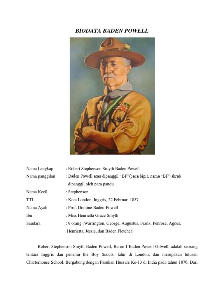 Biodata Baden Powell | PDF