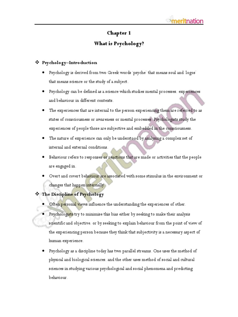 What Is Psychology | Download Free PDF | Thought | Psychology