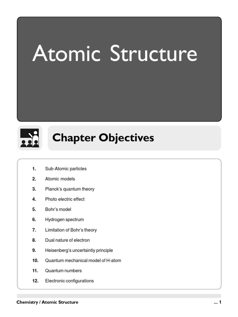 Atomic Structure: Chapter Objectives | PDF | Atomic Orbital ...