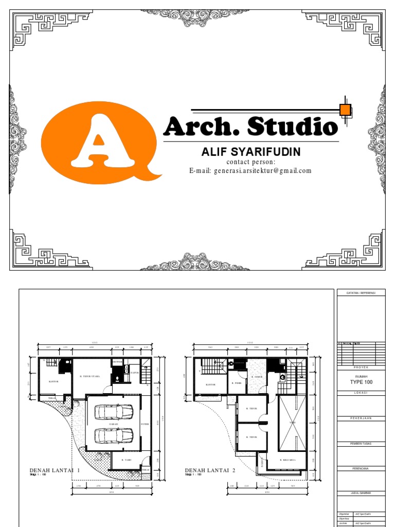 Gambar DTP Rumah Type 100 PDF | PDF