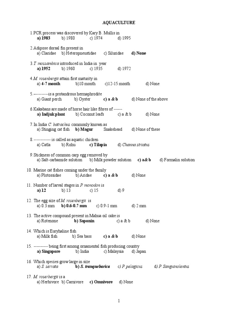 Aquaculture | PDF | Sex | Pond
