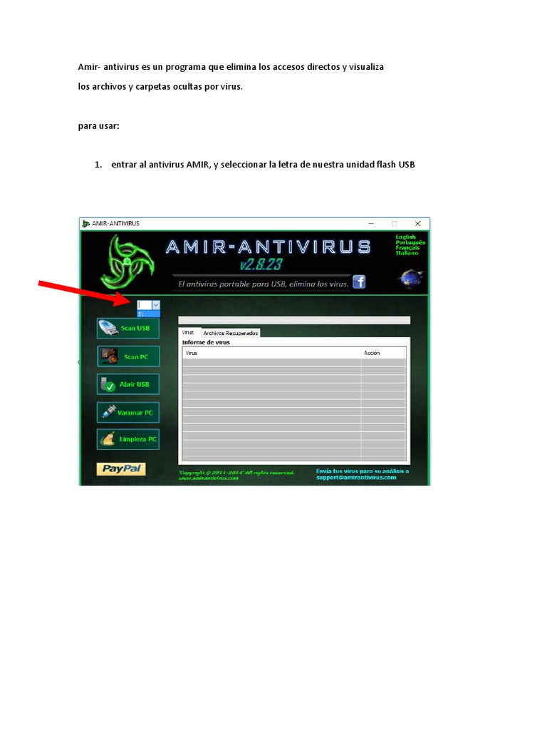 Como Usar AMIR Antivirus | PDF