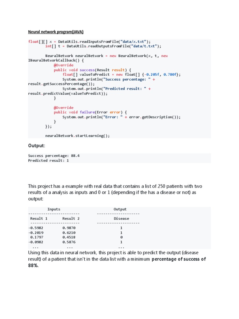 Neural Network Program | PDF | Artificial Neural Network | Input/Output