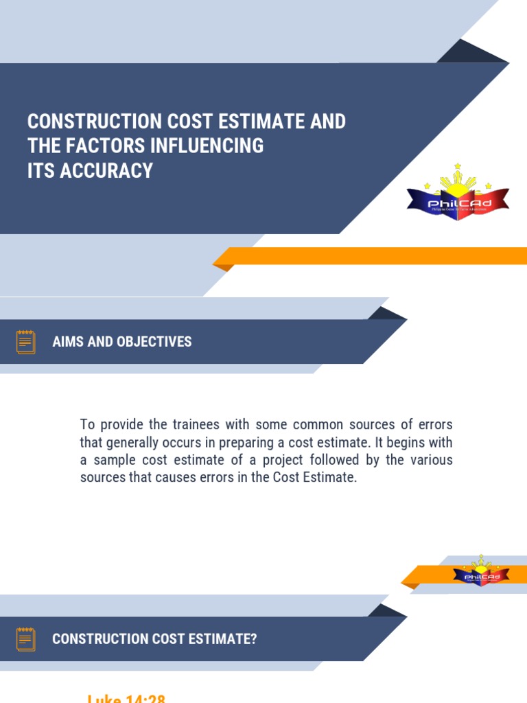 Construction Cost Estimate and The Factors Influencing Its Accuracy ...