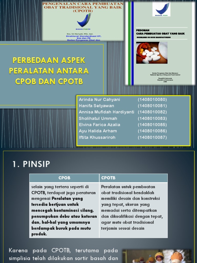 Perbedaan Aspek Peralatan Antara Cpob Dan Cpotb Pdf