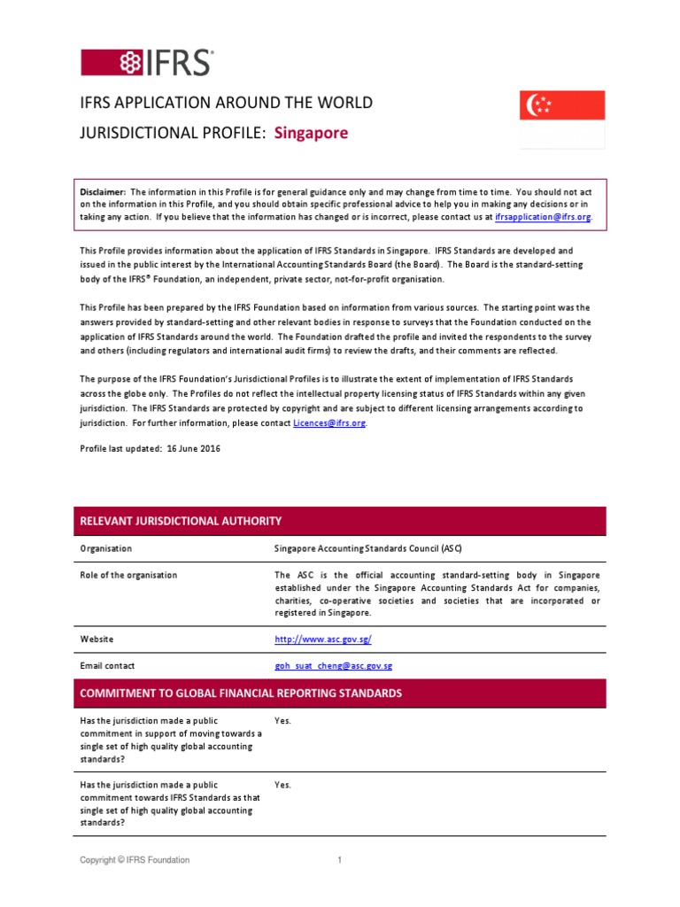1.singapore Ifrs Profile | PDF | International Financial Reporting ...