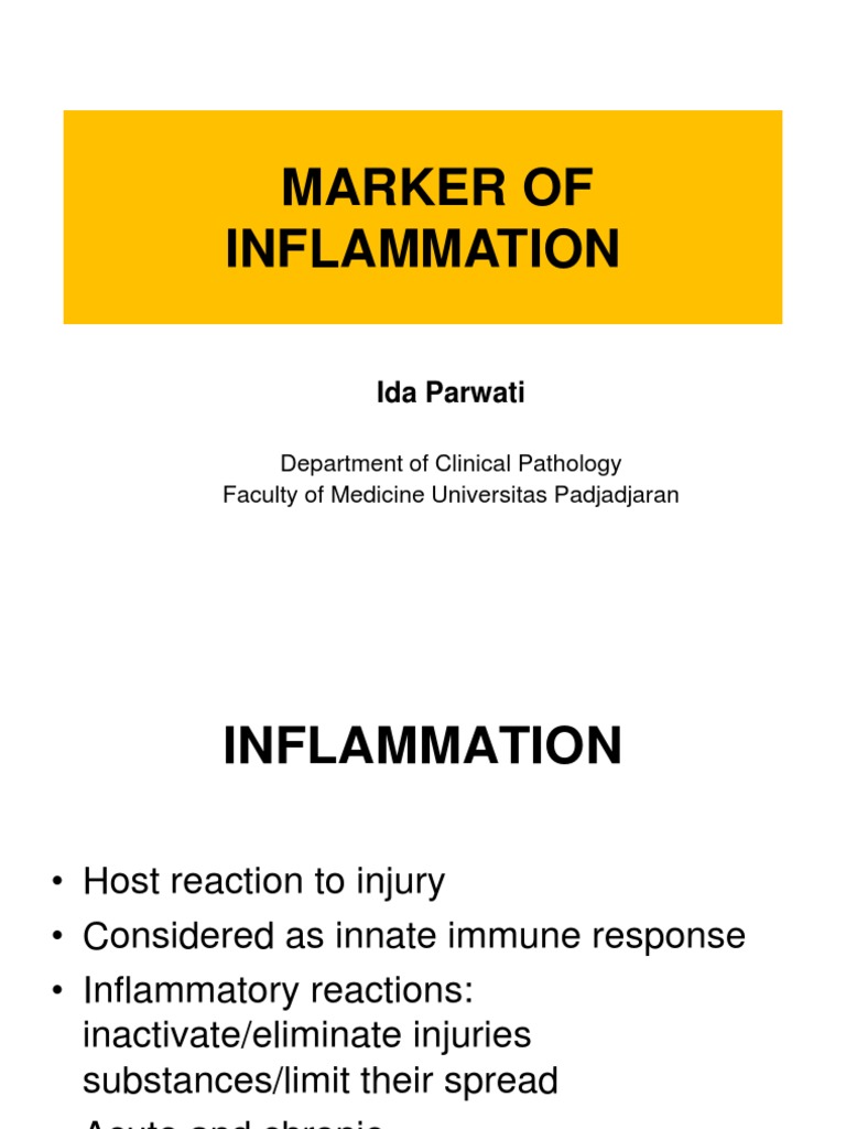 Marker Of Inflammation Ida Parwati Pdf C Reactive Protein
