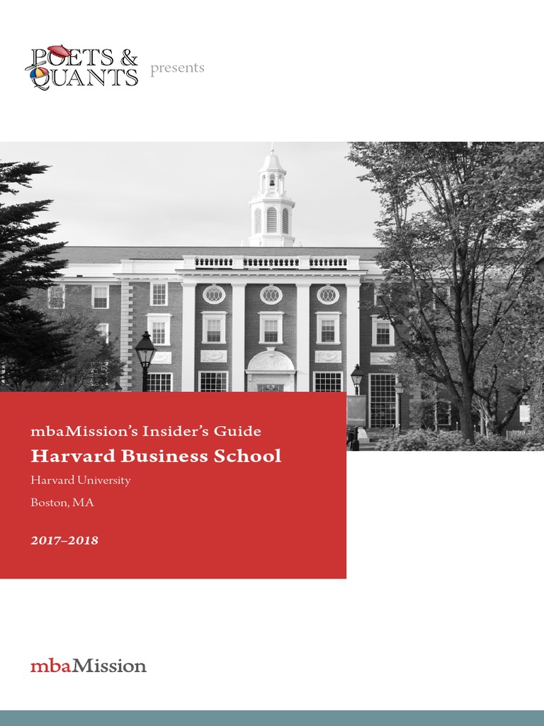 MbaMission Harvard Business School Insiders Guide 2017 2018 | PDF ...