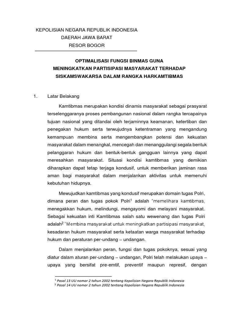 NKP Fungsi Binmas | PDF