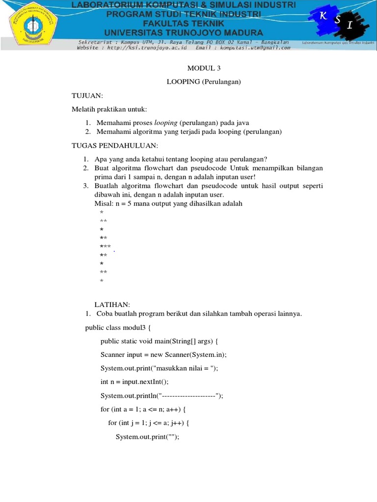 MODUL 3 Looping | PDF