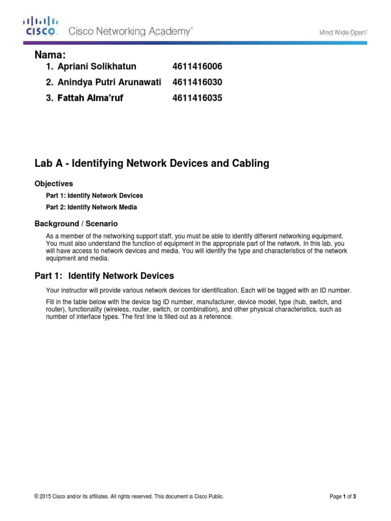 Identifying Network Devices and Cabling | PDF | Computer Network | Wi Fi