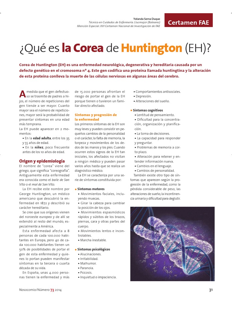 Corea Huntington | PDF | Medicina CLINICA | Medicina