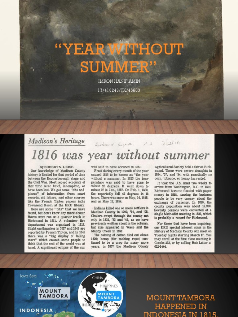 Year Without Summer | PDF