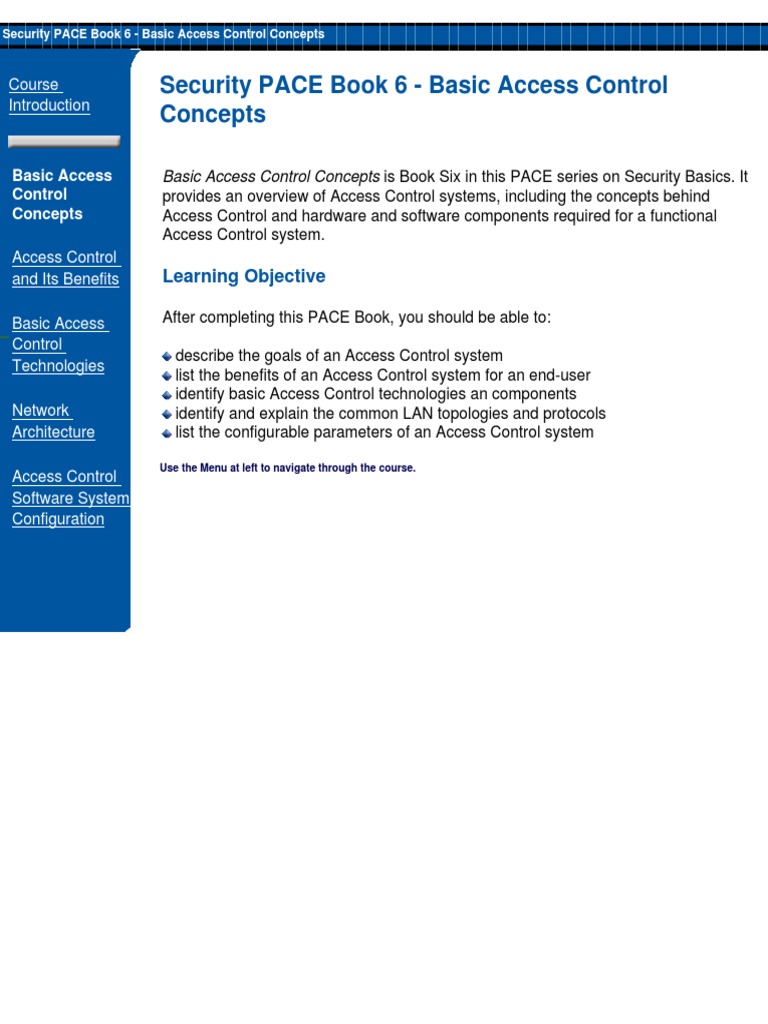 Basic Access Control Concepts | PDF | Access Control | Network Topology