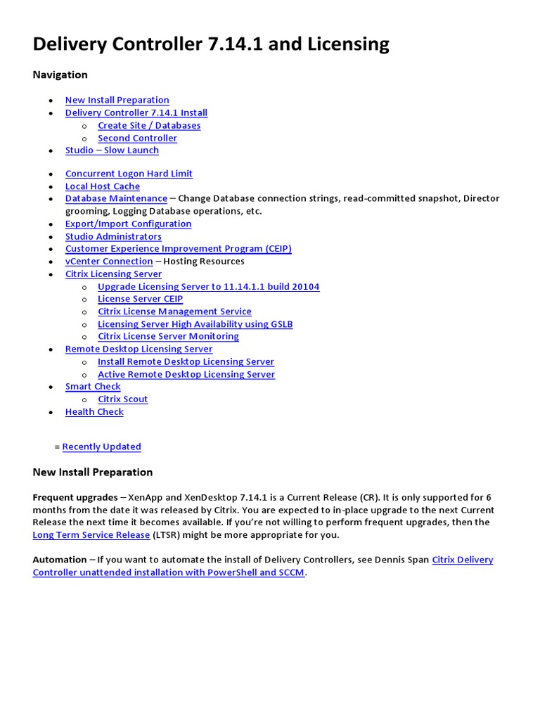 Delivery Controller 7.14.1 | PDF | Remote Desktop Services | Active ...