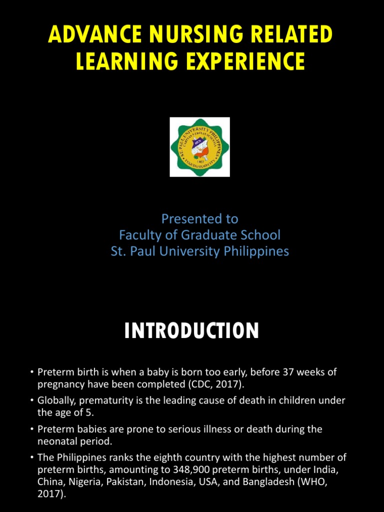 Advance Nursing Related Learning Experience | PDF | Preterm Birth ...