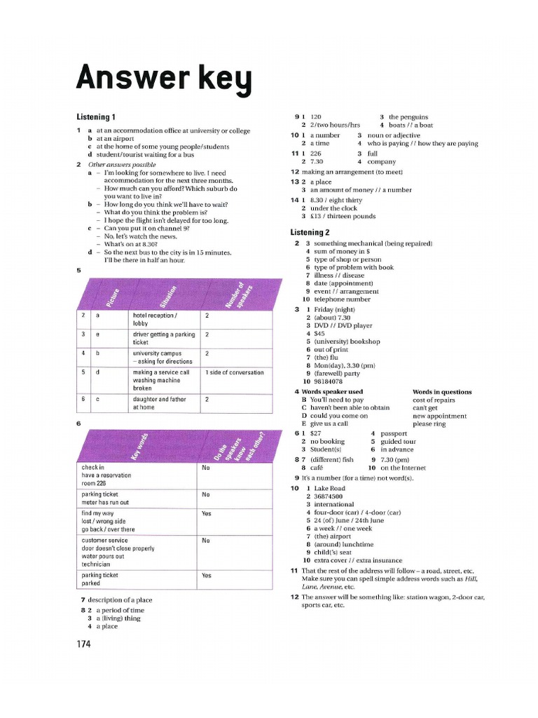 Answer Key - New Insight Into IELTS