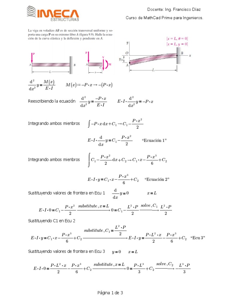 Deflexi N de Viga Curva Elastica | PDF | Structural Analysis ...