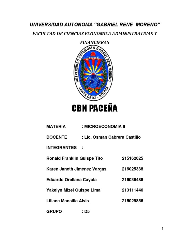 CBN Paceã A-1 | PDF | Cerveza | Bolivia