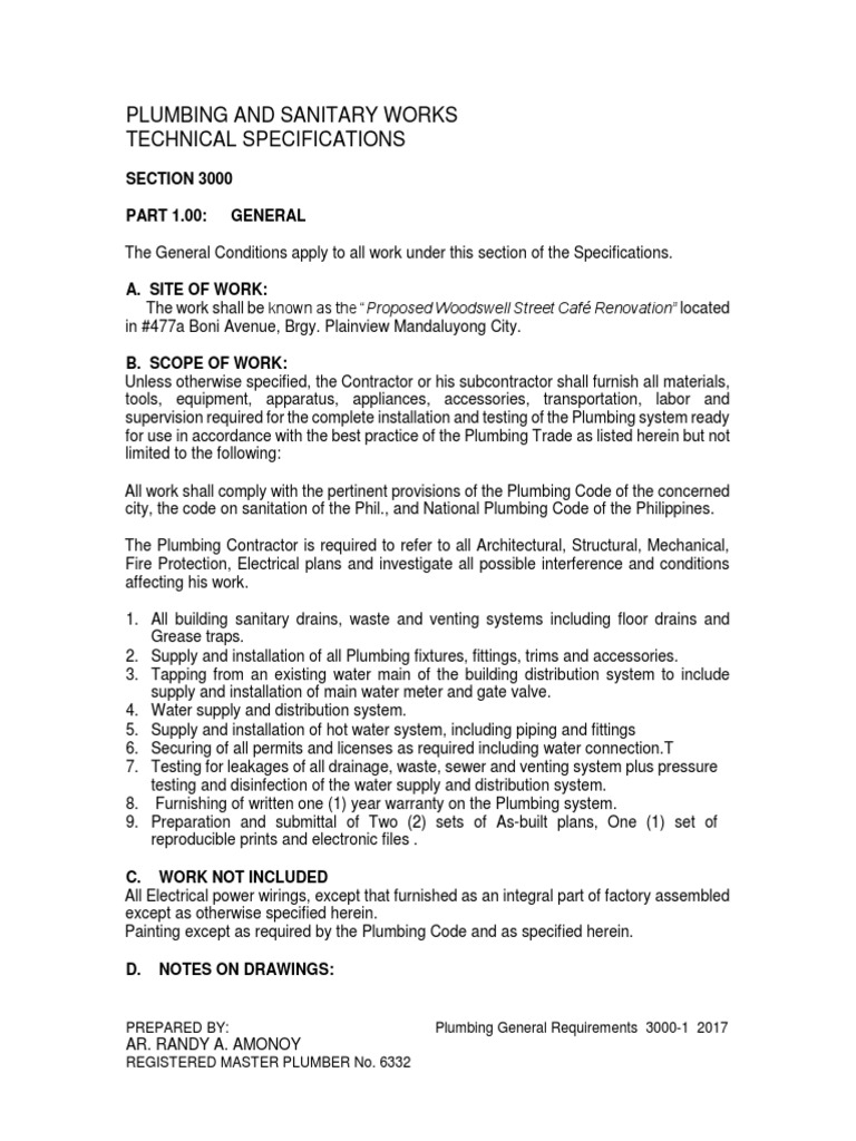 Plumbing - Specification 2011. | PDF | Plumbing | Pipe (Fluid Conveyance)