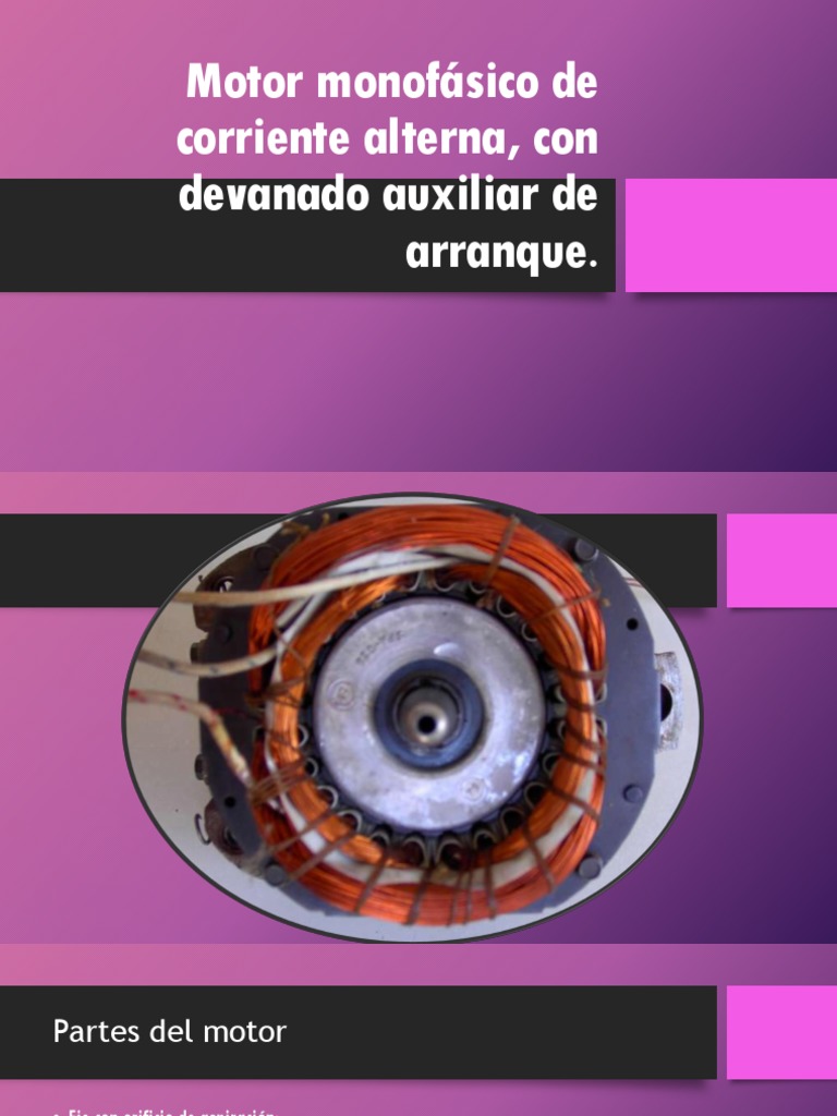 Motor Monofásico de Corriente Alterna Con Devanado Auxiliar de Arranque ...
