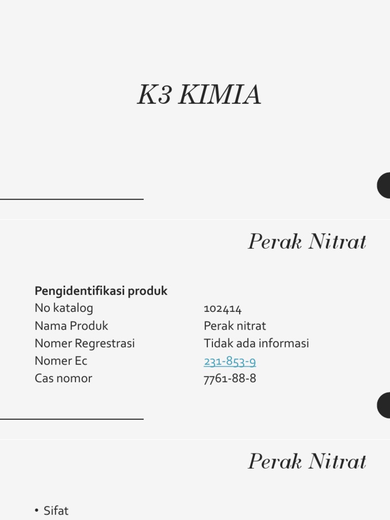 K# Kimia Perak Nitrat | PDF