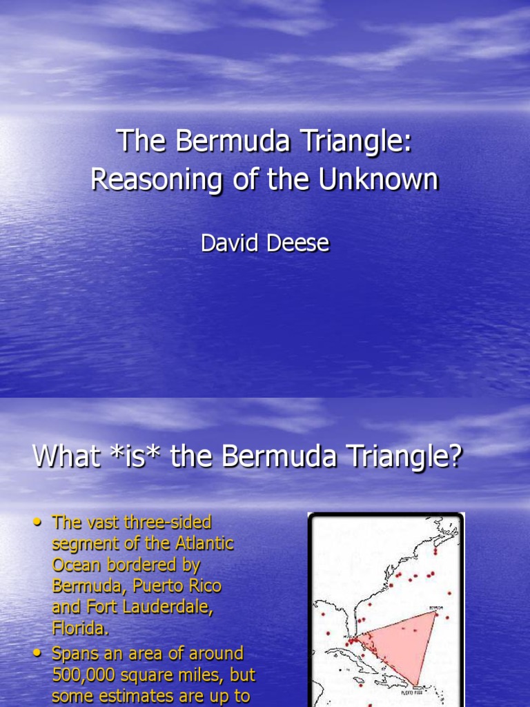 The Bermuda Triangle: Reasoning of The Unknown: David Deese | PDF ...