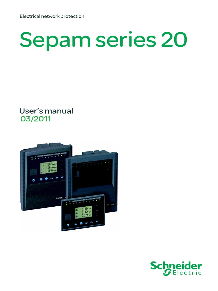 Sepam Series 20 - User Manual | PDF | Power Engineering | Manufactured ...