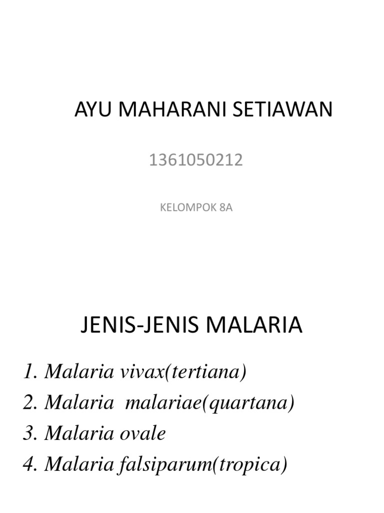 Jenis Jenis Malaria | PDF