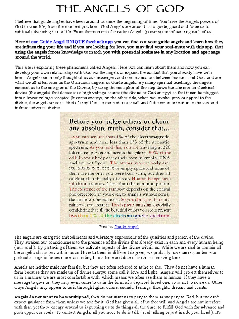 God's 72 Angels Names, Guardian:Guide Angel Name of GOD | PDF ...