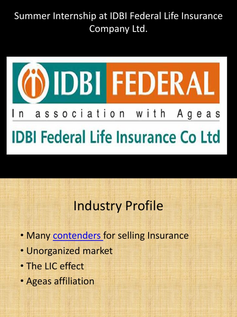 SIP Project Internship IDBI | PDF | Finance & Money Management