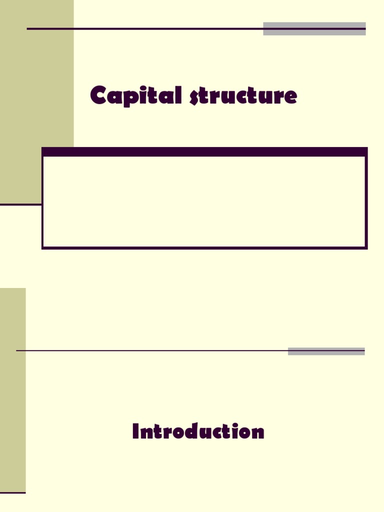 Capital Stucture | PDF | Finance & Money Management