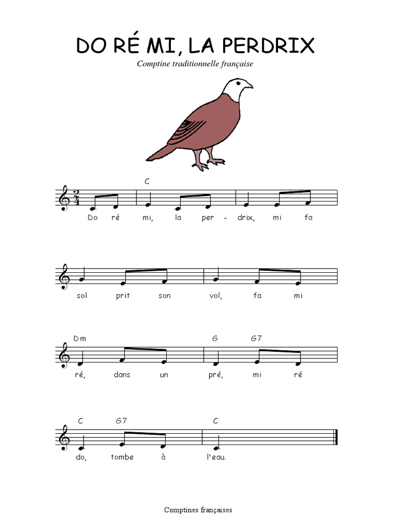 Traditionnel - Do Ré Mi La Perdrix | PDF | Théorie de la musique ...