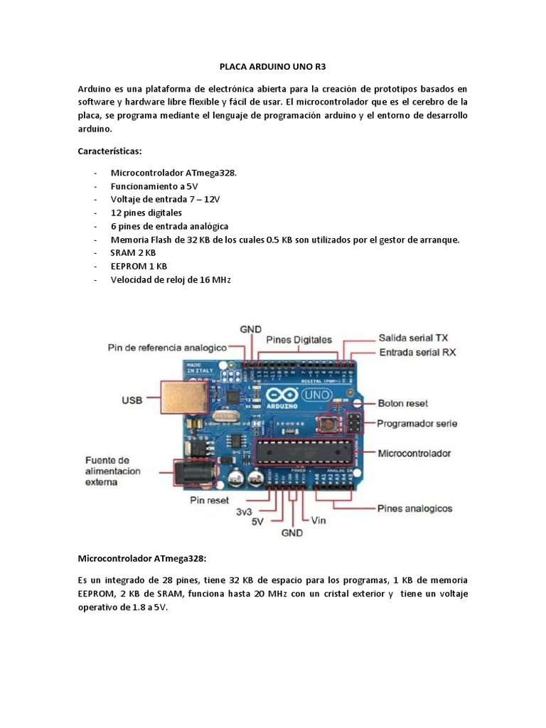 Placa Arduino R3 | PDF | Arduino | Microcontrolador