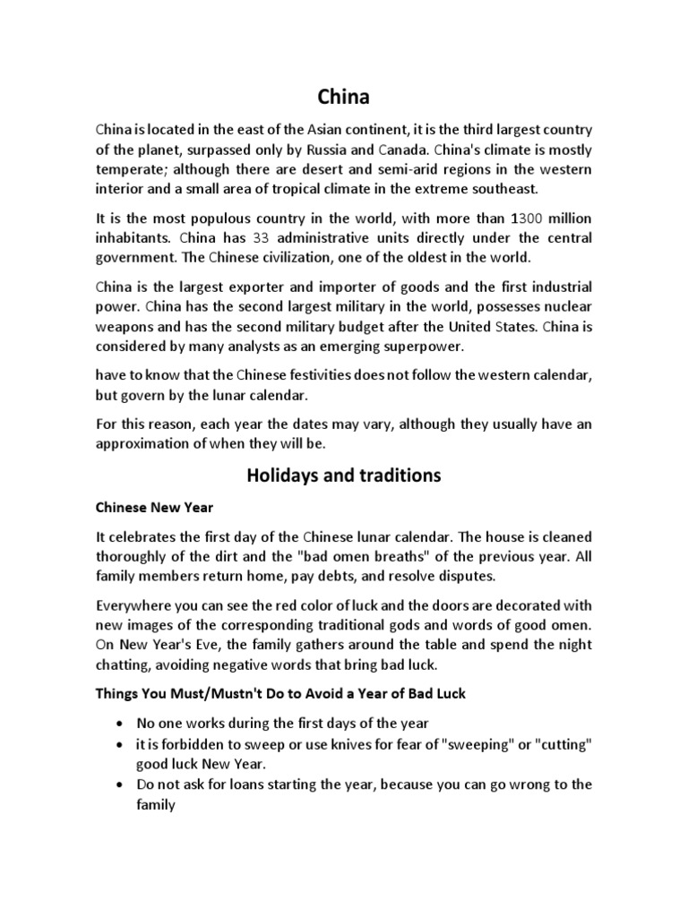 An In-Depth Look at Chinese Culture, Traditions, Holidays, Clothing and ...