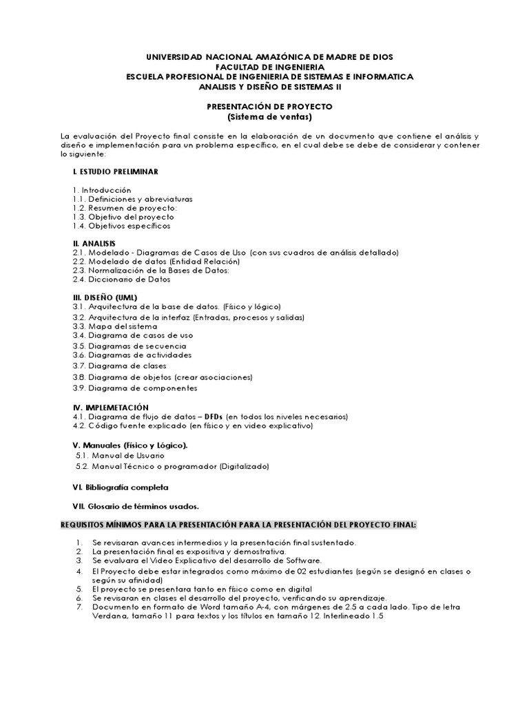 Requisitos Del Proyecto Ads II Ultimo | PDF