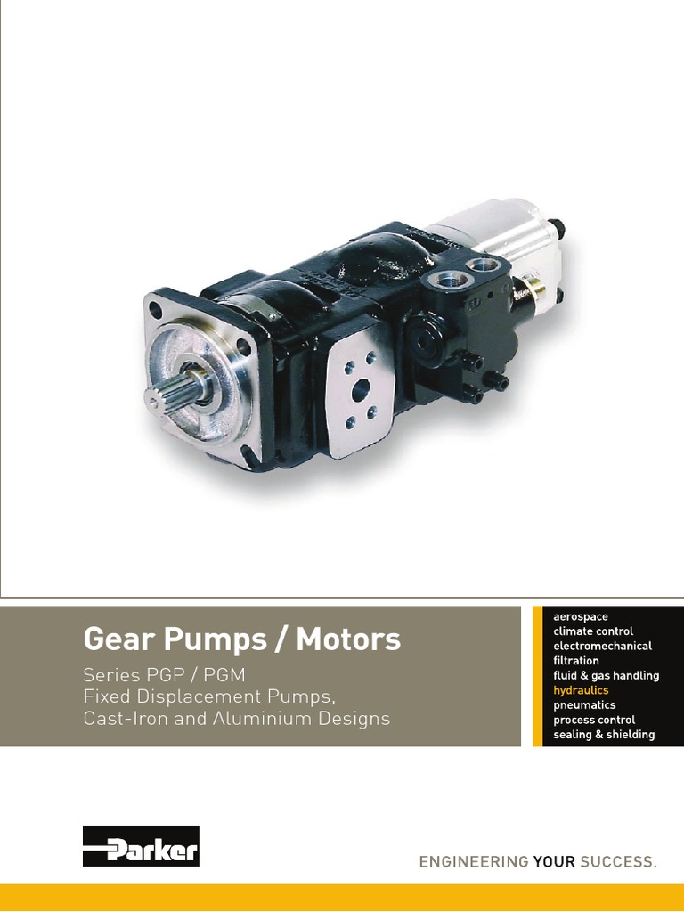 Gear Pumps / Motors: Series PGP / PGM Fixed Displacement Pumps, Cast ...