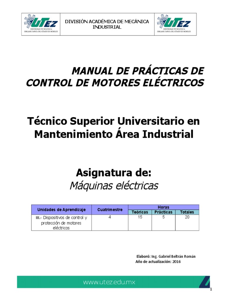 Manual de Control de Motores | PDF | Motor eléctrico | Inductor