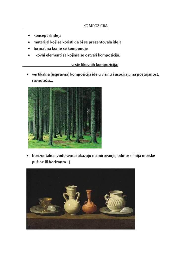 Vrste Kompozicija U Umetničkom Delu | PDF