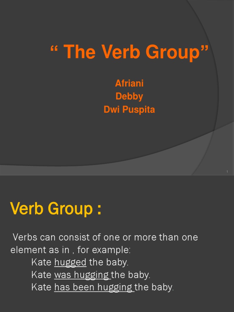 SYNTAX The Verb Group. | PDF | Perfect (Grammar) | Grammatical Tense