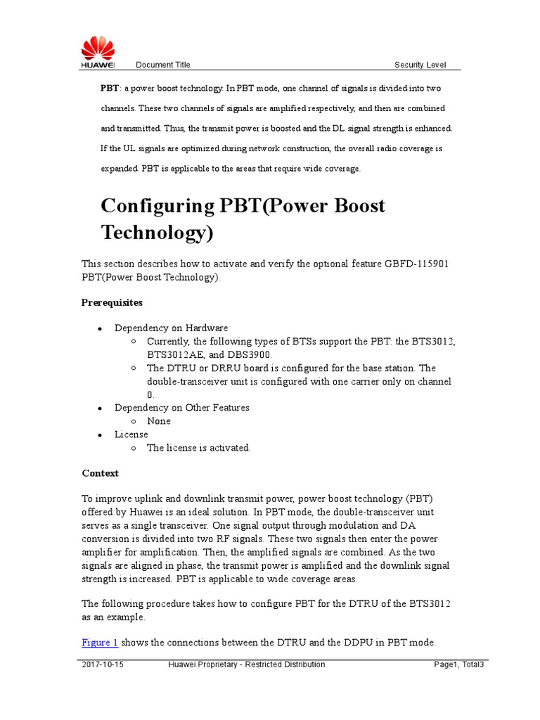 Configuring PBT (Power Boost Technology) : Prerequisites | PDF ...