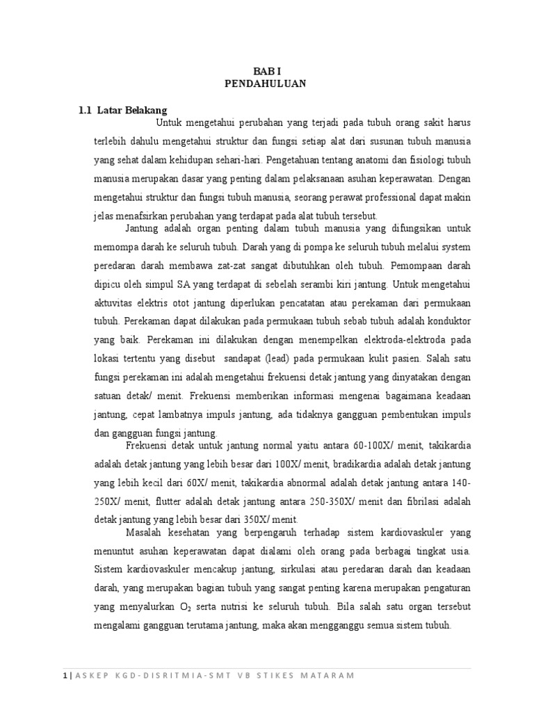 Askep Disritmia - KGD | PDF