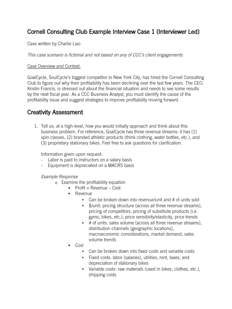 CCC+Example+Case+1 | Revenue | Demand
