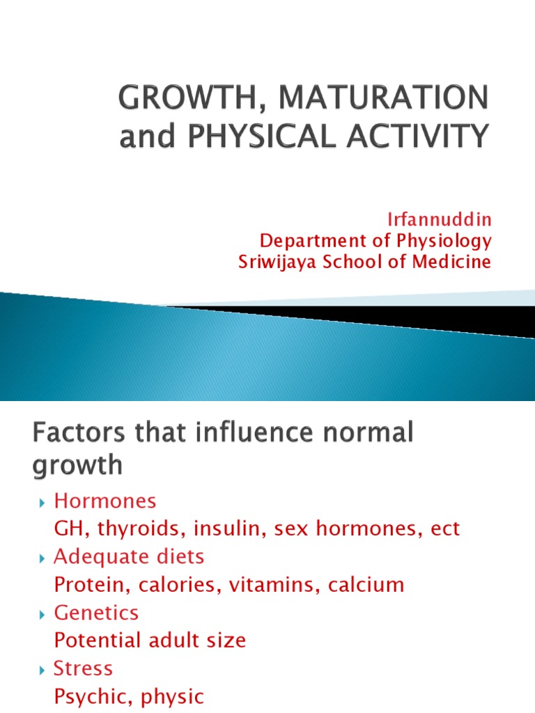 Physical Activity For GROWTH, MATURATION | PDF | Physical Exercise | Muscle