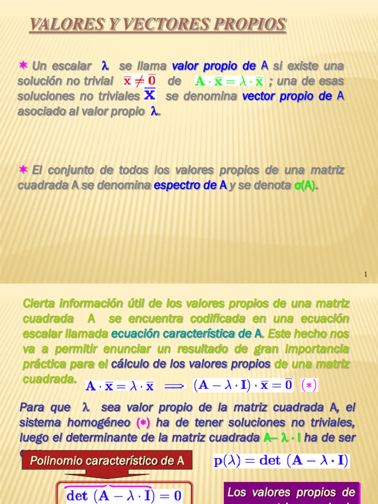Valores y Vectores Propios-1 | PDF | Valores propios y vectores propios ...