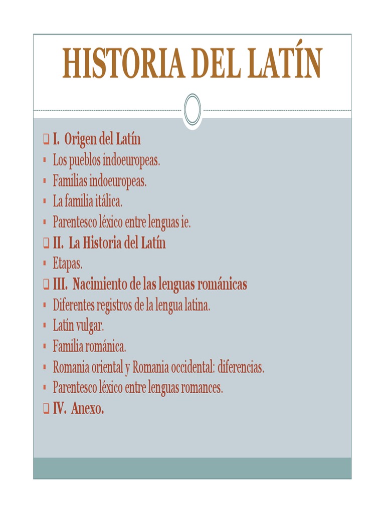 Orígenes y evolución del latín | PDF | latín | Dialecto