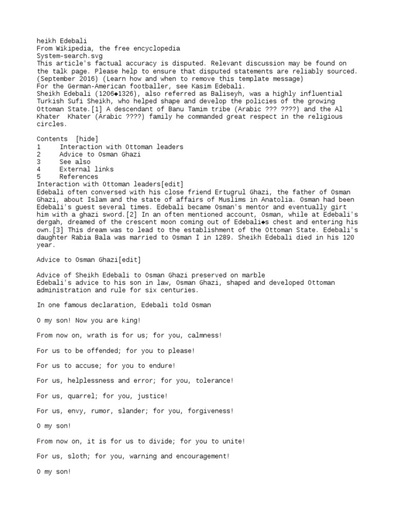 Ottoman Empire's Spiritual Guide | PDF | Religion And Belief