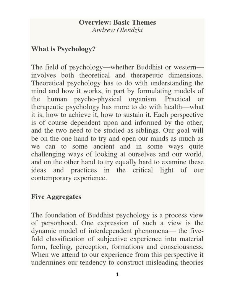 Psychology Overview | PDF | Mind | Self